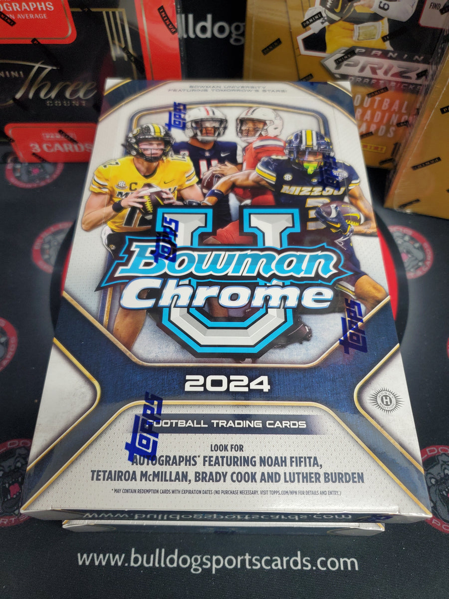 2024 Bowman University Chrome Hobby Box – Bulldog Sports Cards ...