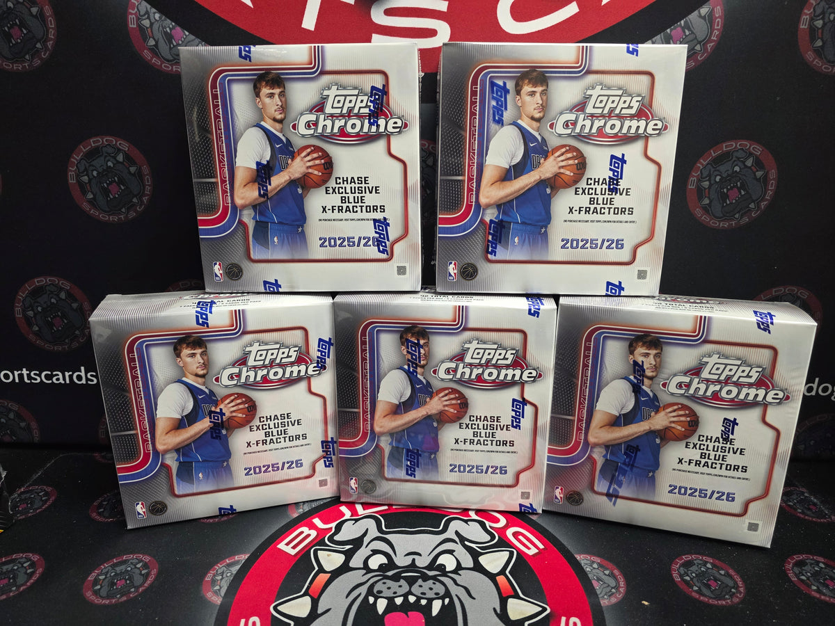 5 Box 25-26 Topps Chrome Mega Box PYT #4 – Bulldog Sports Cards ...